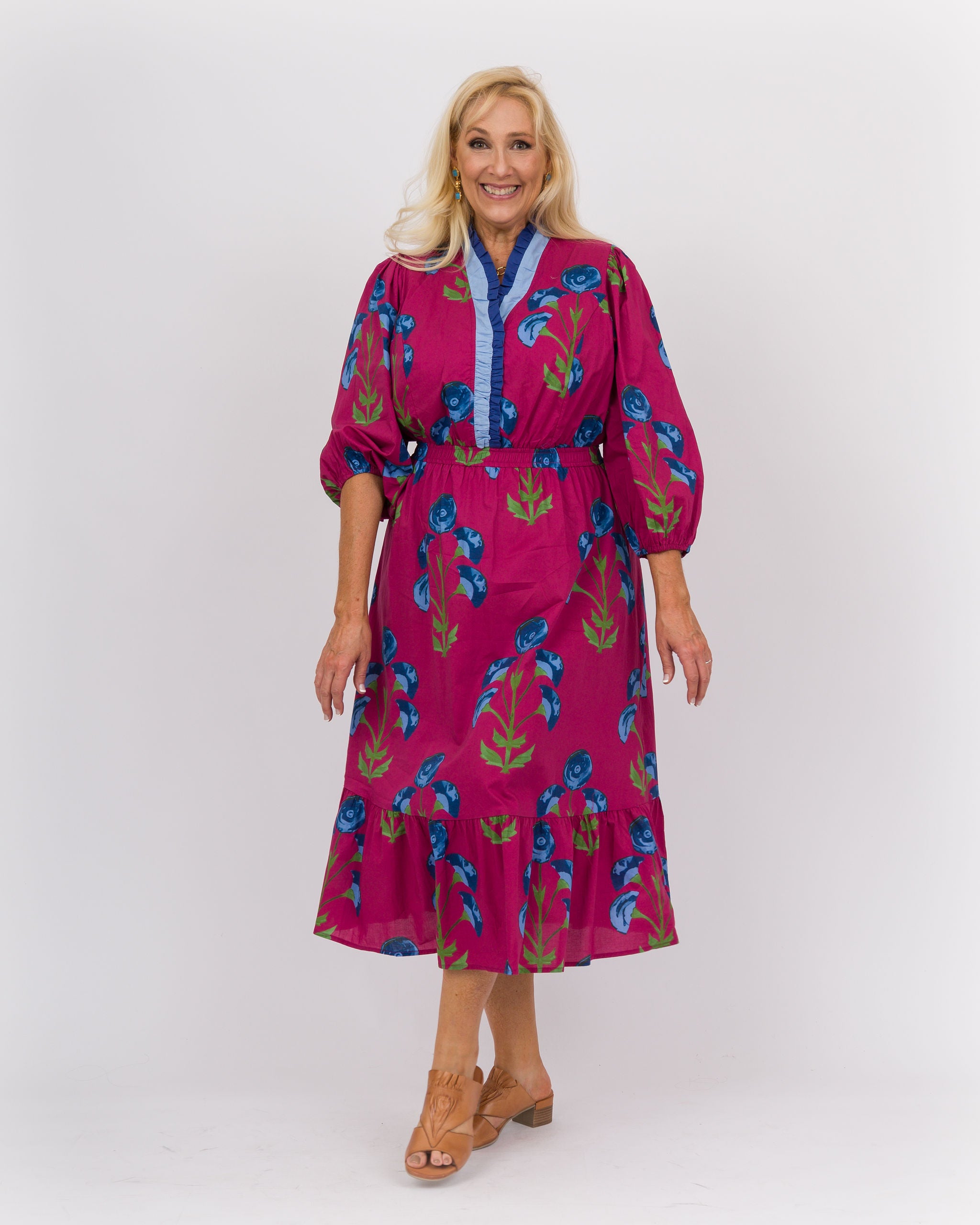 Angela Midi Dress Berry – Hip Chics Boutique